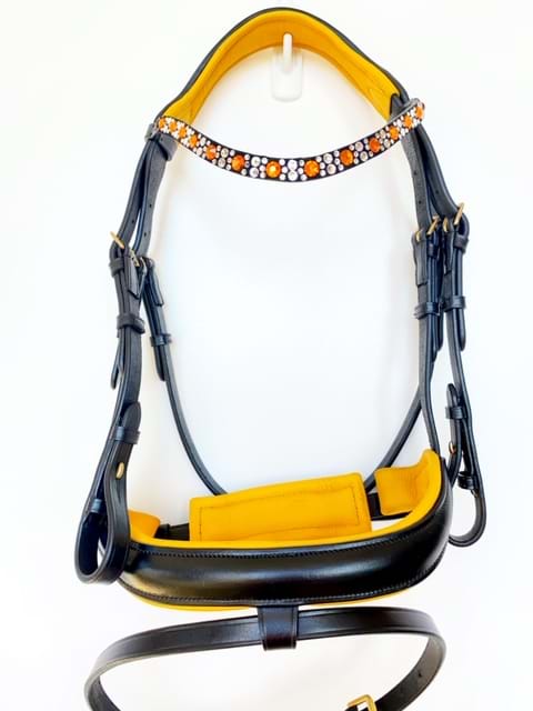 Stunning Yellow Bridle|HorseBiz|Bridles For Sale Online